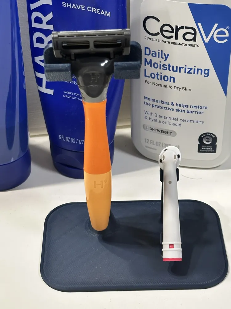 Vanity Stand - Tray for Razor and Brush Head - Free 3D Print Model ...