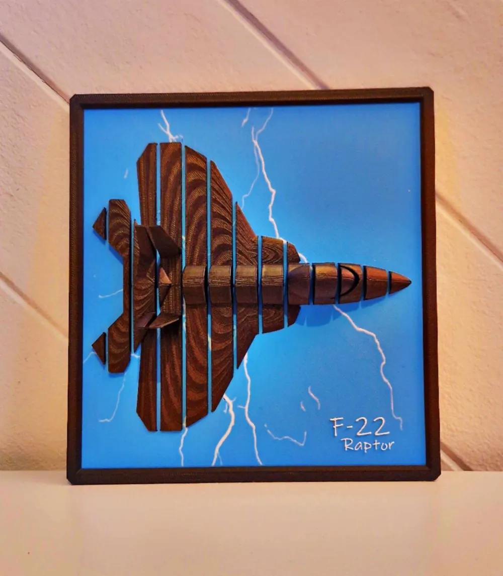 分层F-22猛禽-3D艺术 来自 SA3D Designs - MakerWorld