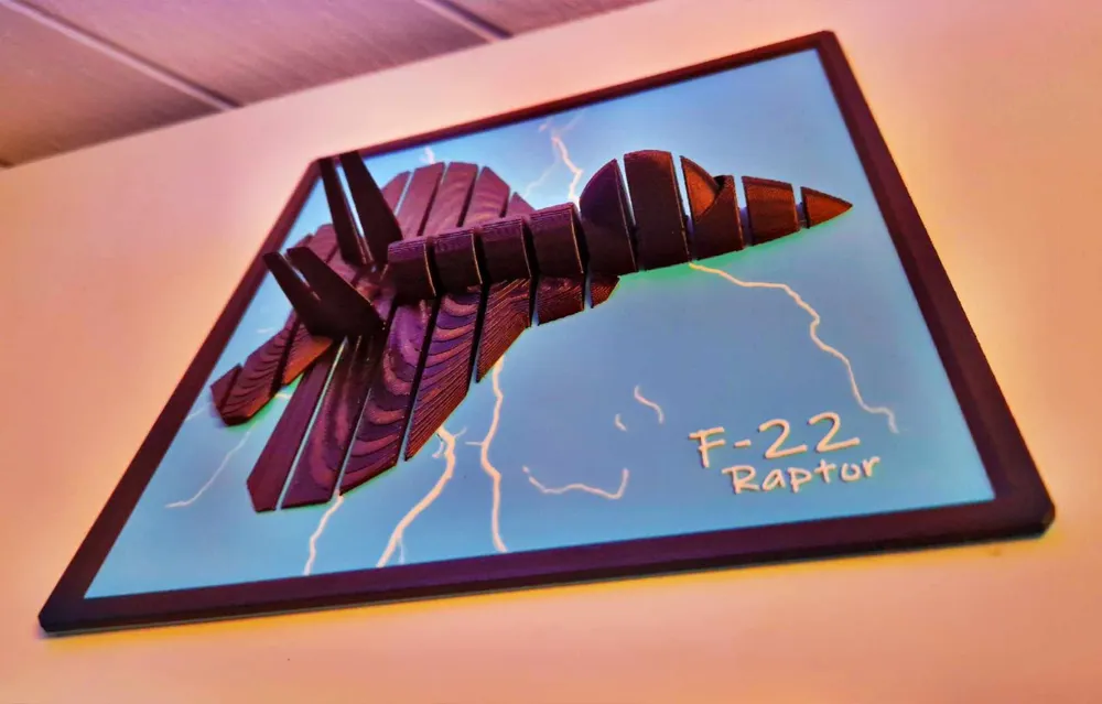 分层F-22猛禽-3D艺术 来自 SA3D Designs - MakerWorld