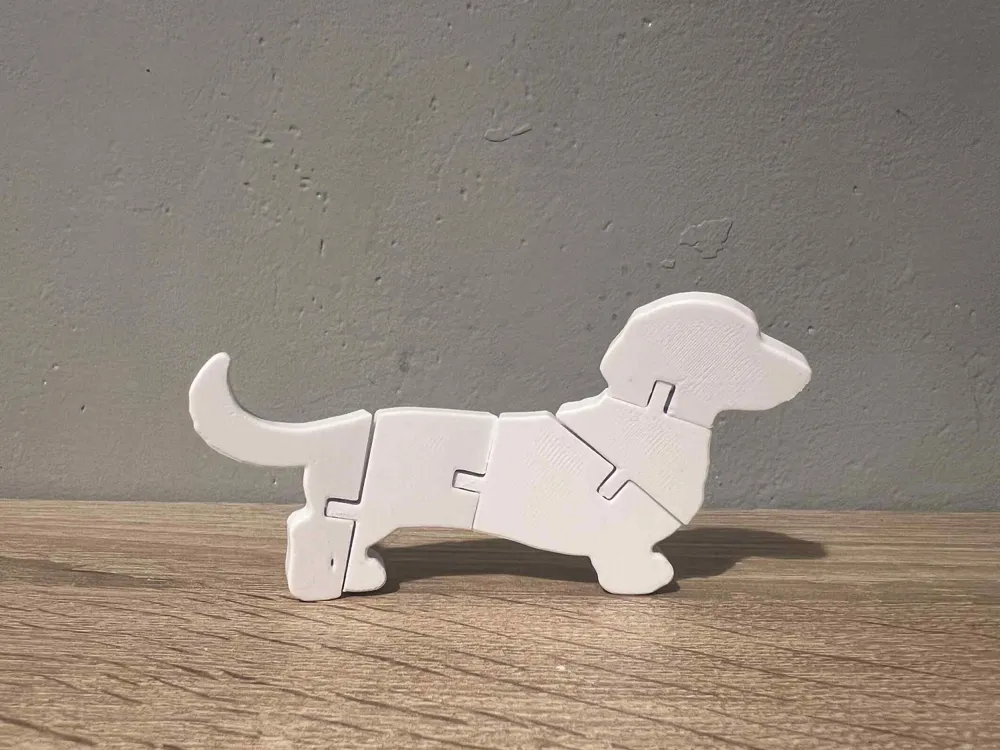 Flexi Dachshund, Sausage Dog. Toy - Free 3D Print Model - MakerWorld