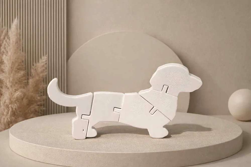 Flexi Dachshund, Sausage Dog. Toy - Free 3D Print Model - MakerWorld