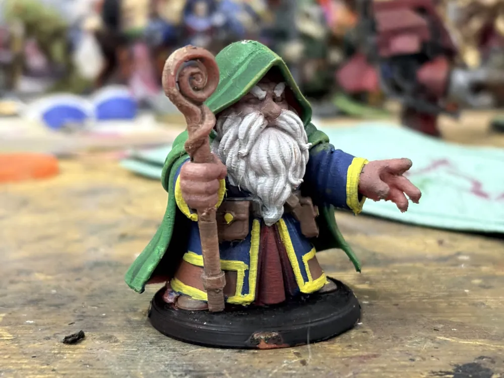 Dwarf Wizard v2| DnD Pathfinder Wargame Miniature by Redsing_ART ...