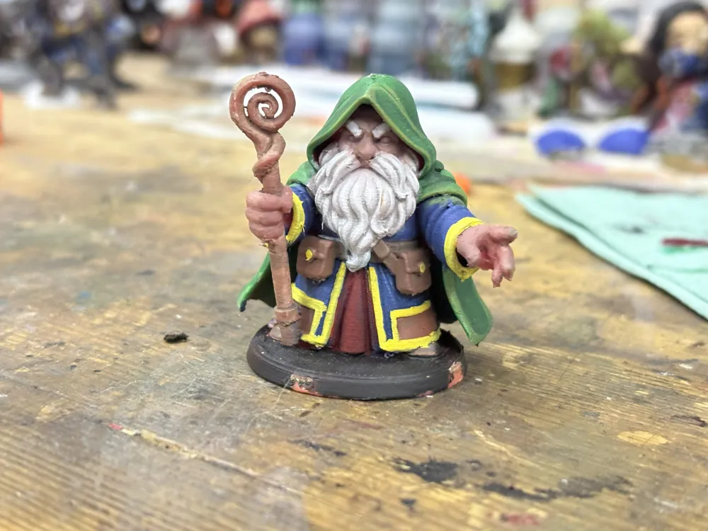Dwarf Wizard v2| DnD Pathfinder Wargame Miniature by Redsing_ART ...