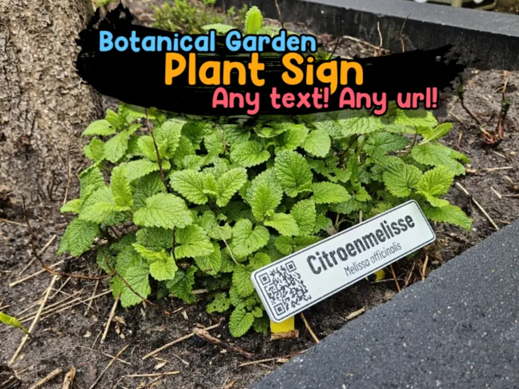 Customizable Botanical Garden Style Plant Sign by pitchblackcat ...