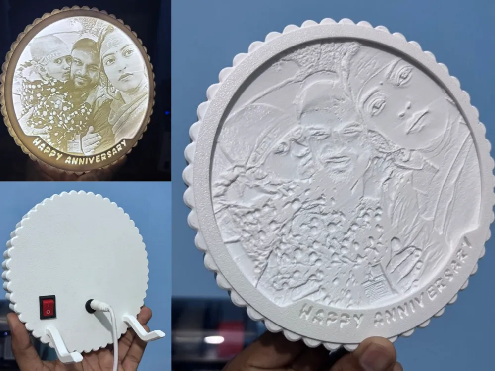Lithophane Lamp Round - Free 3D Print Model - MakerWorld