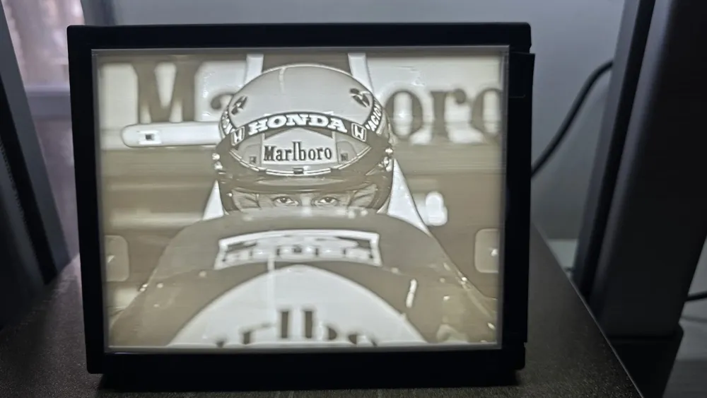 Ayrton Senna Lithophane - Free 3D Print Model - MakerWorld