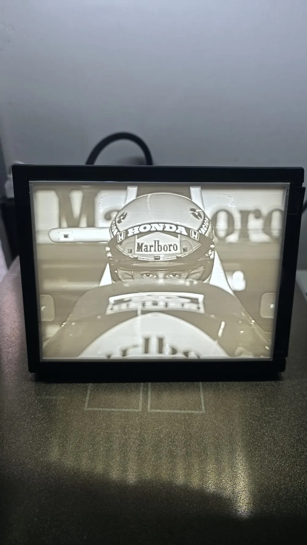 Ayrton Senna Lithophane - Free 3D Print Model - MakerWorld