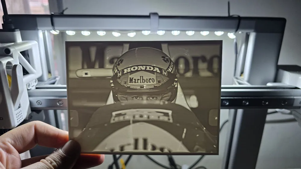 Ayrton Senna Lithophane - Free 3D Print Model - MakerWorld