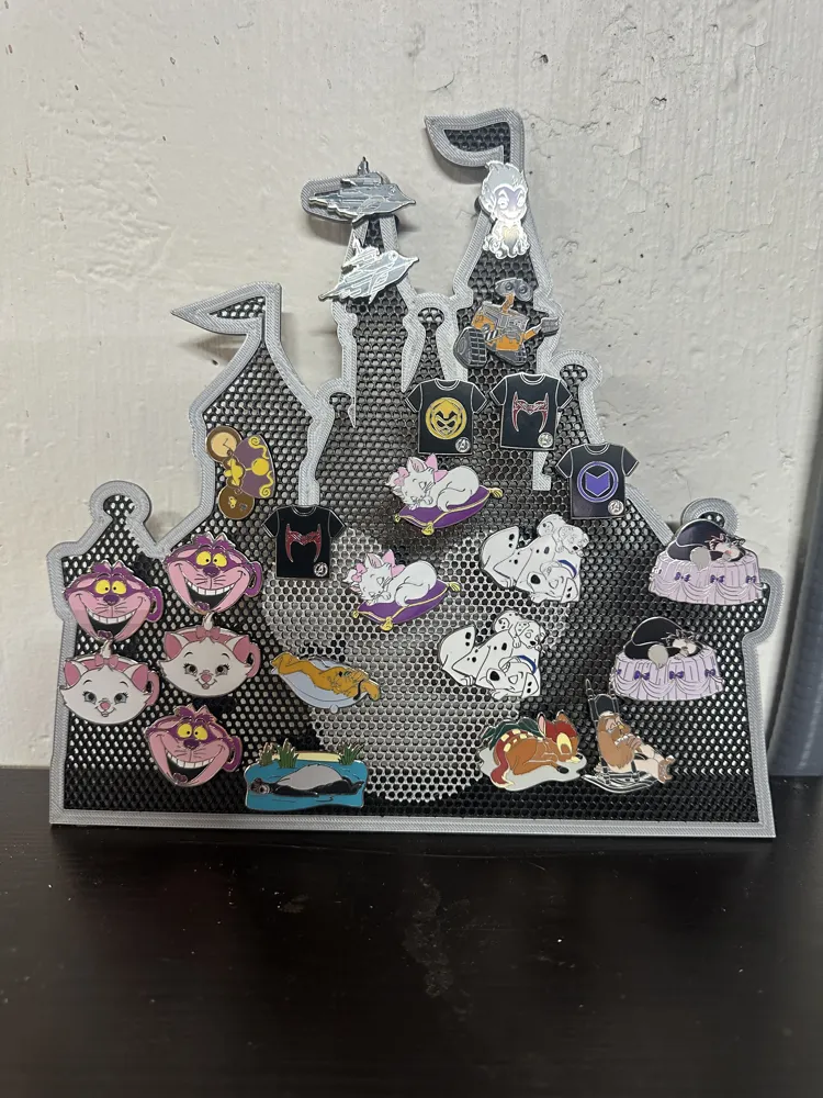 Disney World Castle Pin Board - Mickey - Free 3D Print Model - MakerWorld
