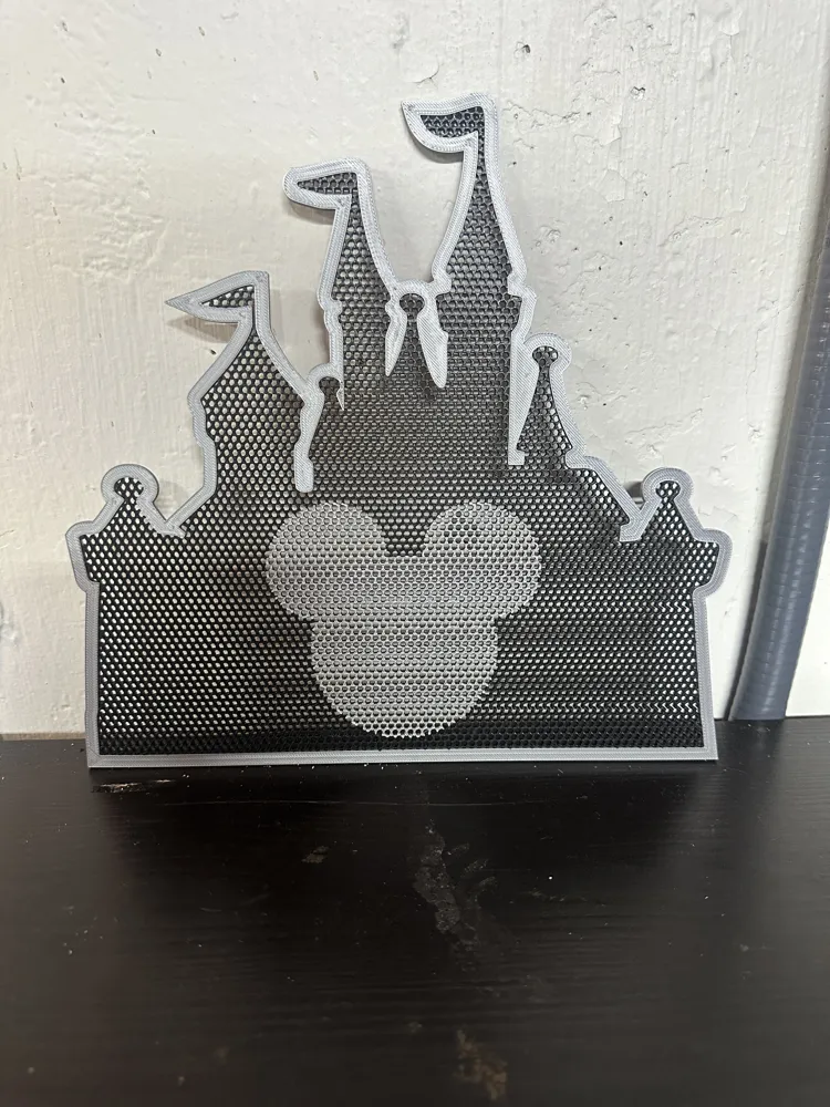 Disney World Castle Pin Board - Mickey - Free 3D Print Model - MakerWorld