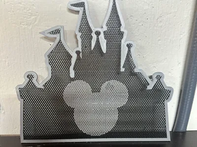 Disney World Castle Pin Board - Mickey - Free 3D Print Model - MakerWorld