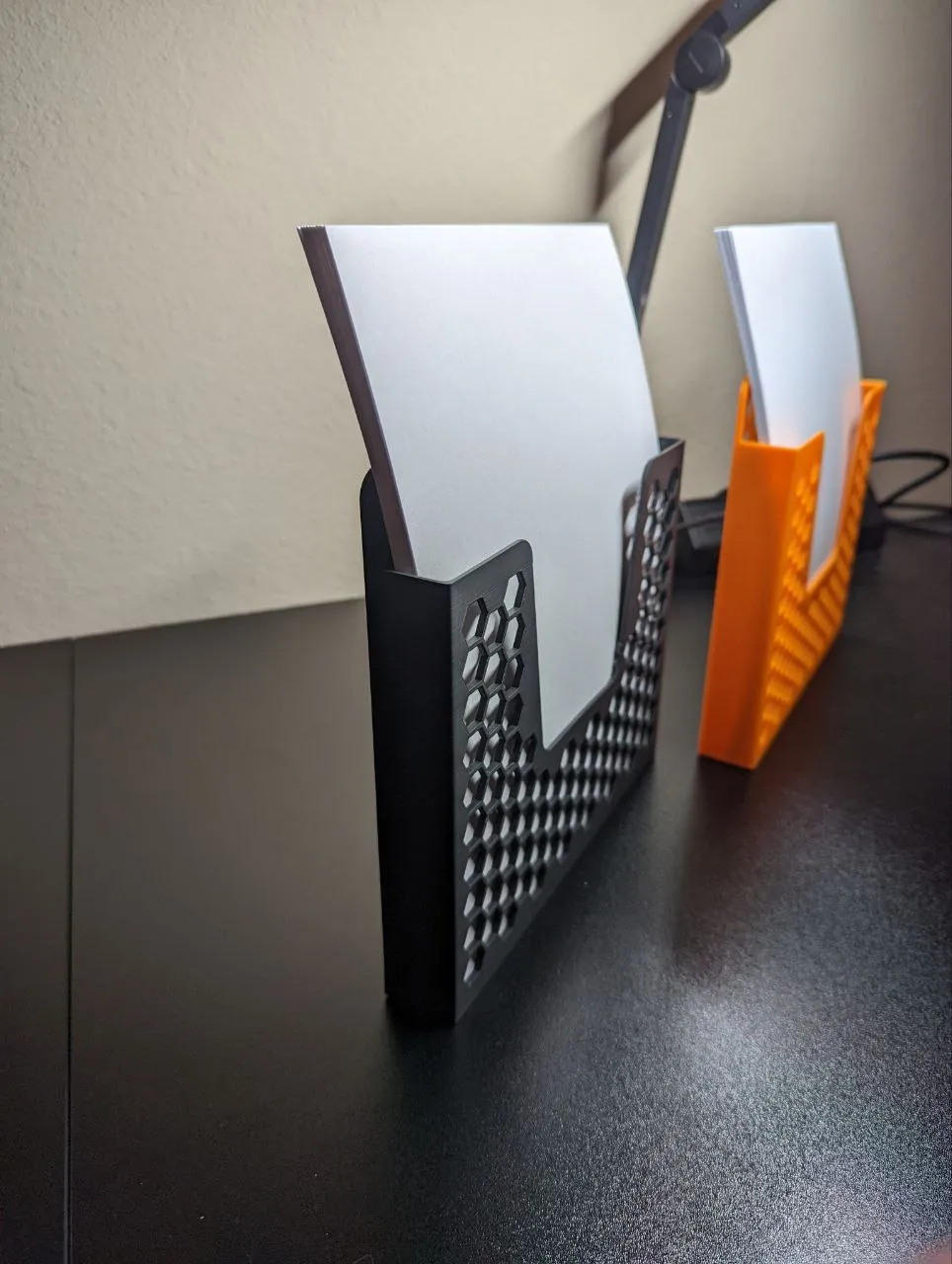 Paper Mail Holder Wall Mount Inbox Honeycomb Back - Free 3D Print Model ...