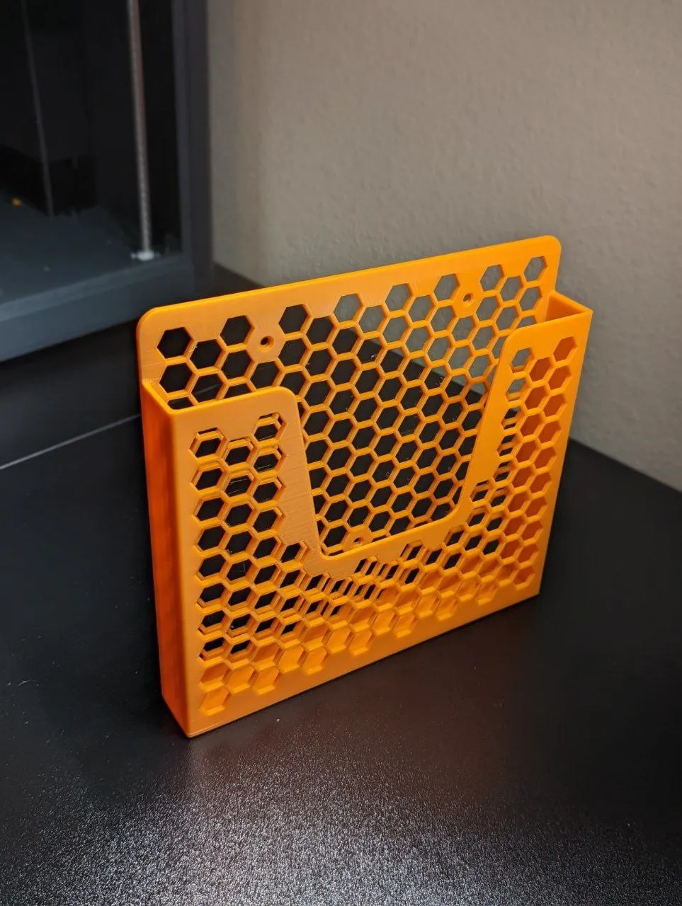 Paper Mail Holder Wall Mount Inbox Honeycomb Back - Free 3D Print Model ...