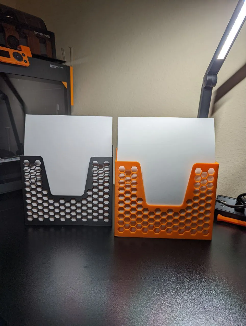 Paper Mail Holder Wall Mount Inbox Honeycomb Back - Free 3D Print Model ...