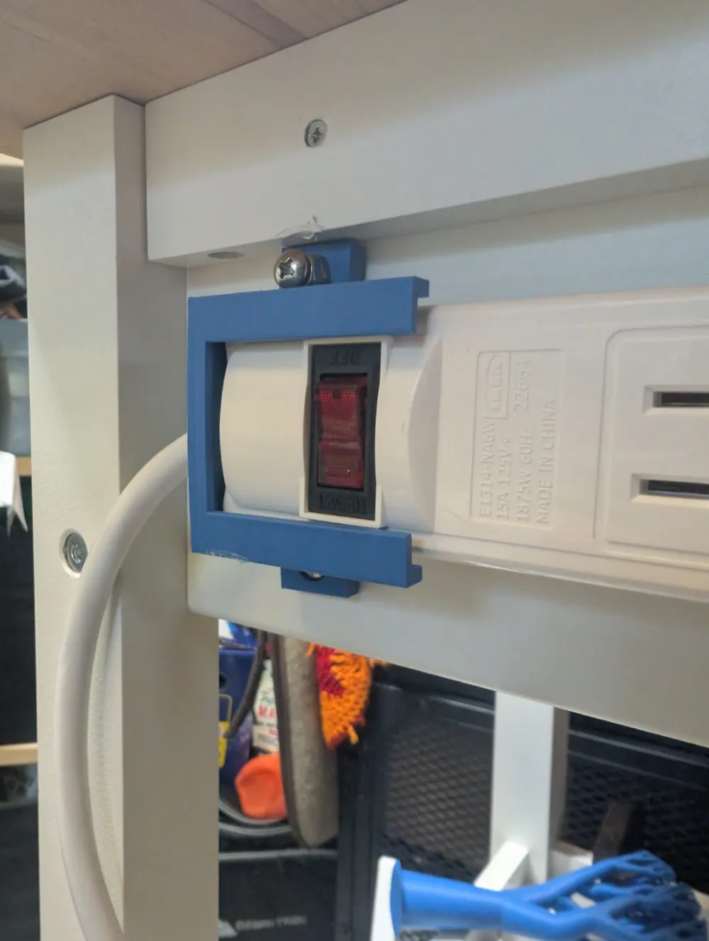 IKEA Power Cord / Surge Protector Mount - Free 3D Print Model - MakerWorld