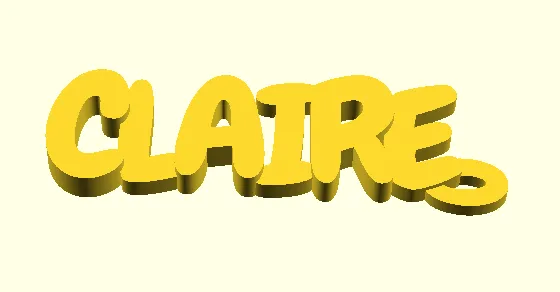Claire nametag by david.gonzalez.postigo - MakerWorld