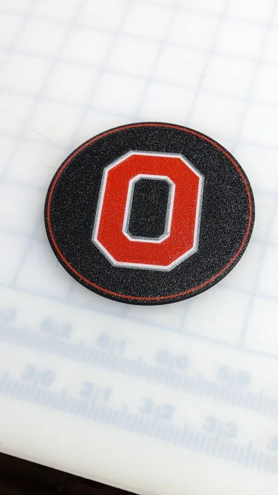 Ohio State Buckeyes - Block O Coaster by CF3D Designs - MakerWorld