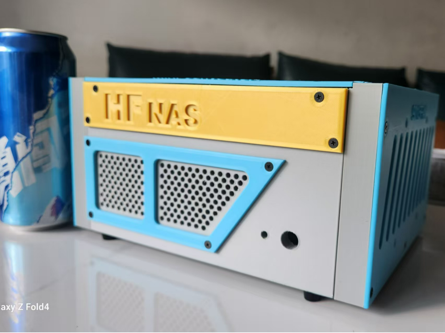 Mini four-bay NAS case, PC case, living room PC supporting four 3.5 ...