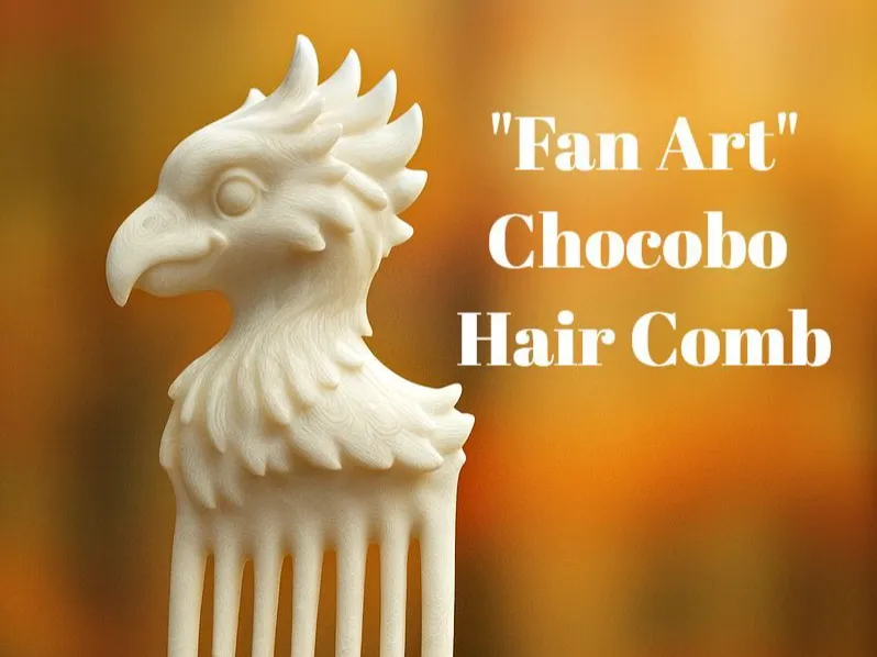 Chocobo Inspired Hair Comb - Free 3D Print Model - MakerWorld