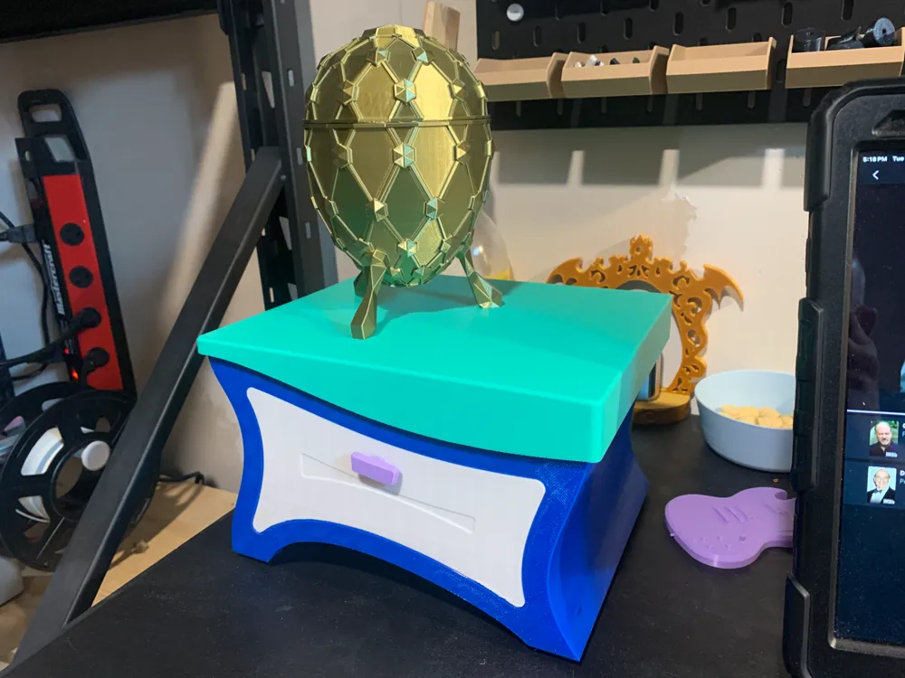 Supersized Funky Desktop End Table with Drawer by 6xg4vty98s - MakerWorld