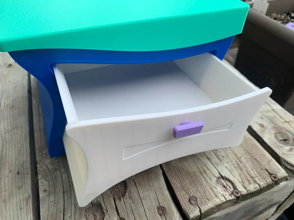 Supersized Funky Desktop End Table with Drawer by 6xg4vty98s - MakerWorld