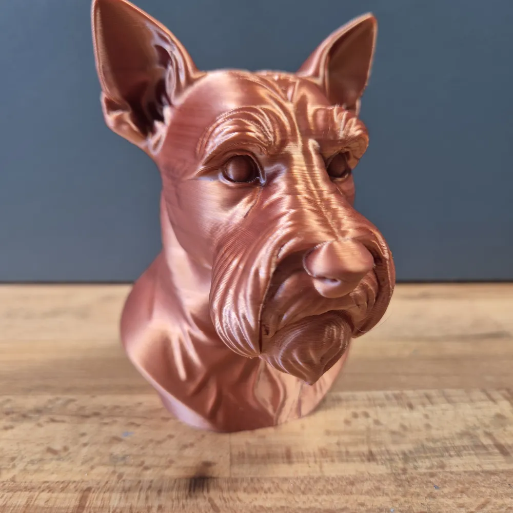 Miniature Schnauzer Bust – Realistic Dog Sculpture by Mr.Jay MakerWorld ...
