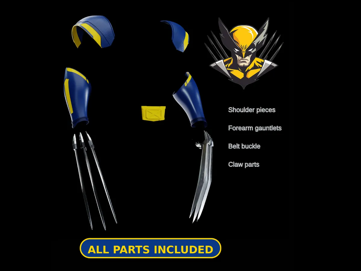 Wearable Wolverine Armor Bundle – Full Arm Set - Free 3D Print Model ...