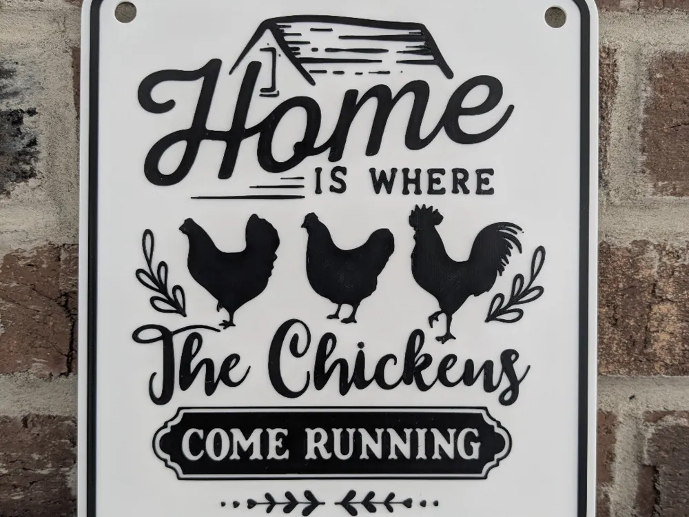 Chicken Sign by GoatMa$ter MakerWorld: Download Free 3D Models