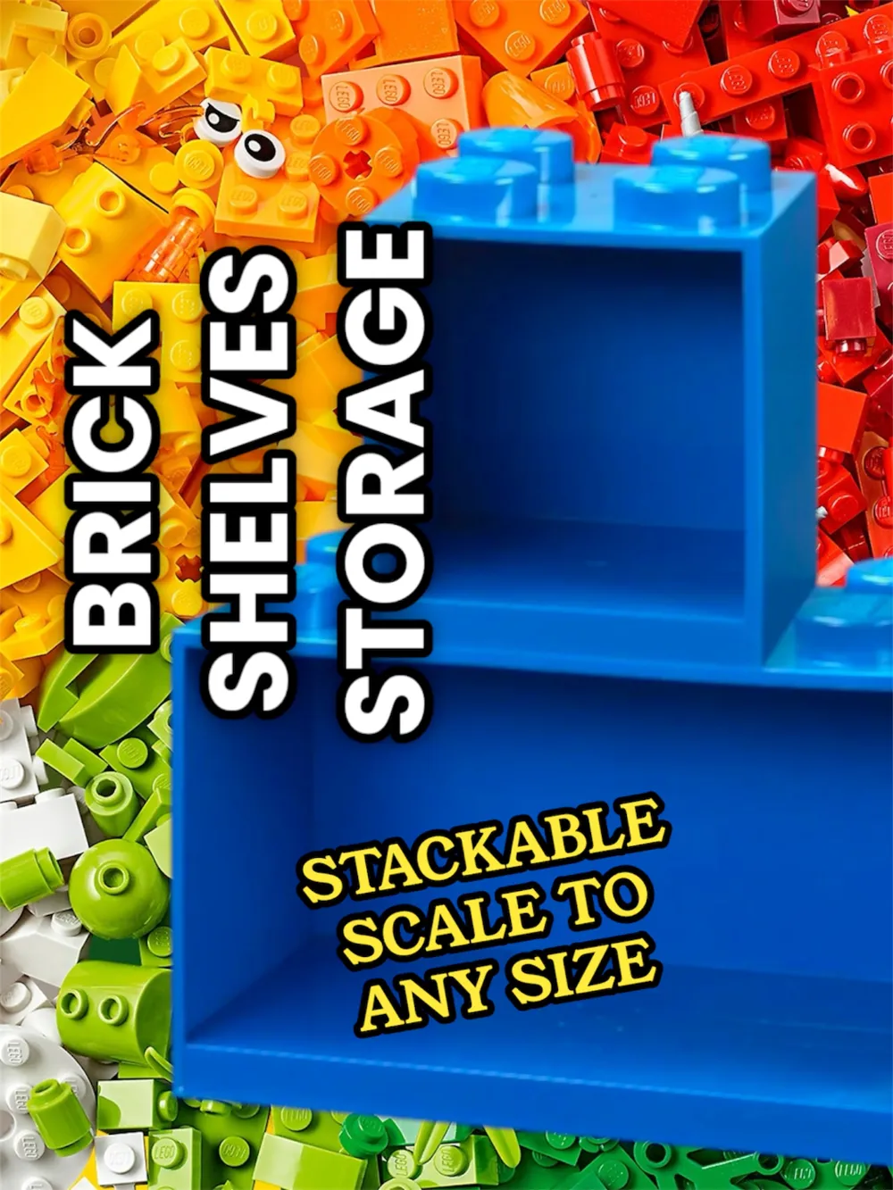 Brick Storage Shelves Display by Major League Mods - MakerWorld