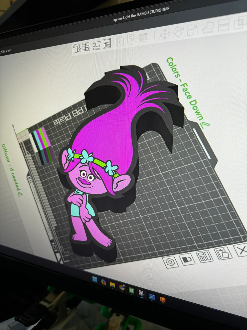 Trolls Poppy LED Light Box by waltersworld3d - MakerWorld