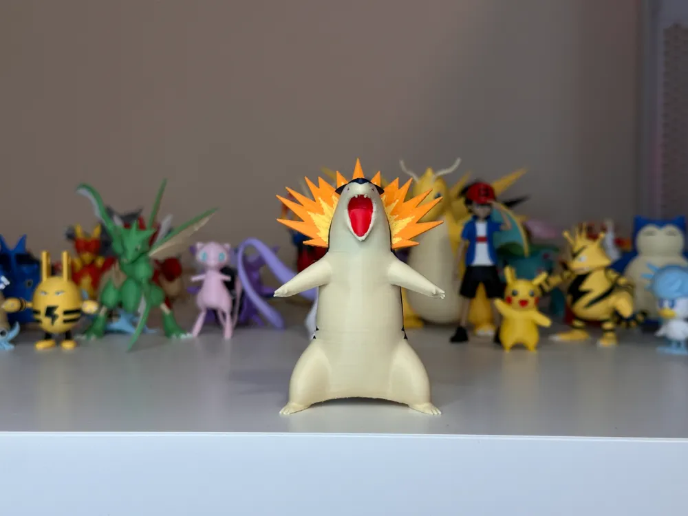Typhlosion (Pokemon) Multiparts 85mm tall - Free 3D Print Model ...