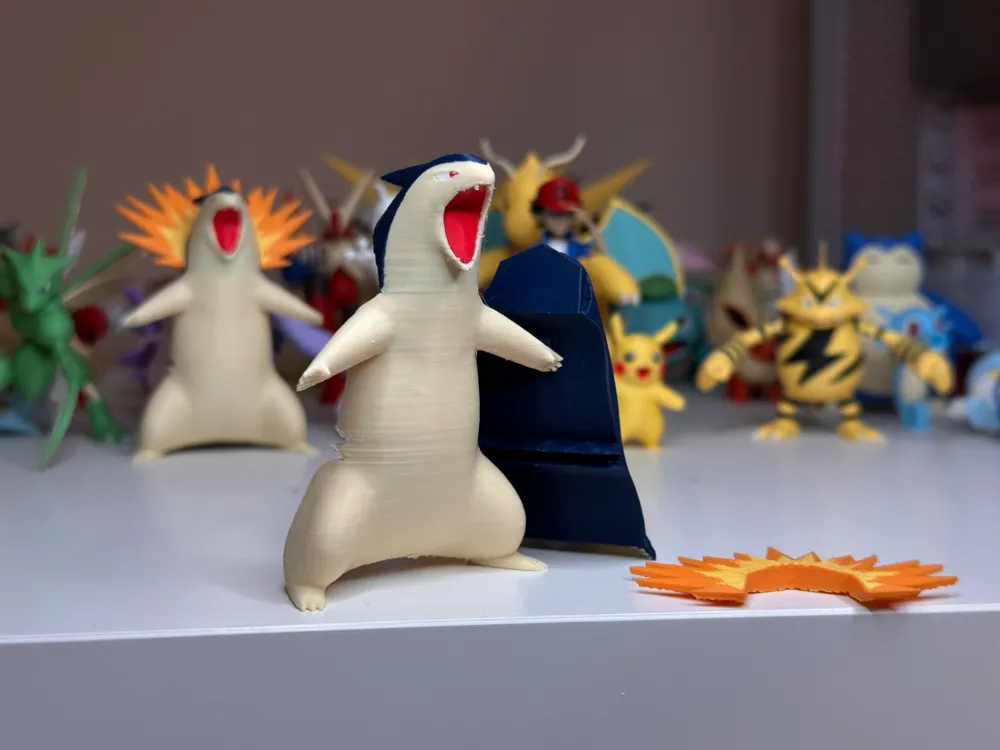 Typhlosion (Pokemon) Multiparts 85mm tall - Free 3D Print Model ...