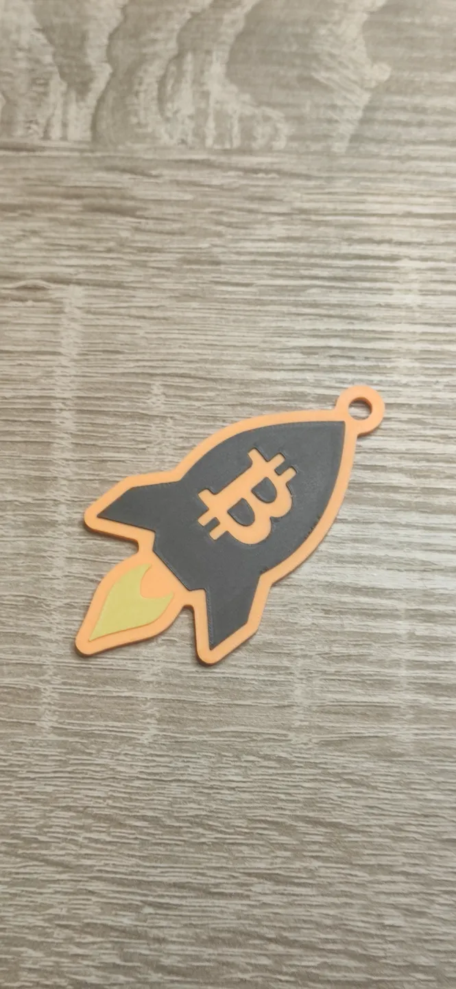 Bitcoin Rocker Keychain by Carlson - MakerWorld