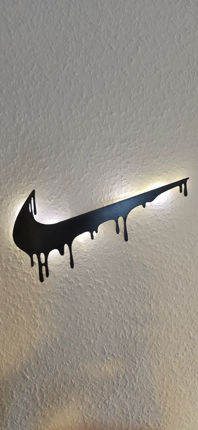 Nike logo-dripping - Free 3D Print Model - MakerWorld