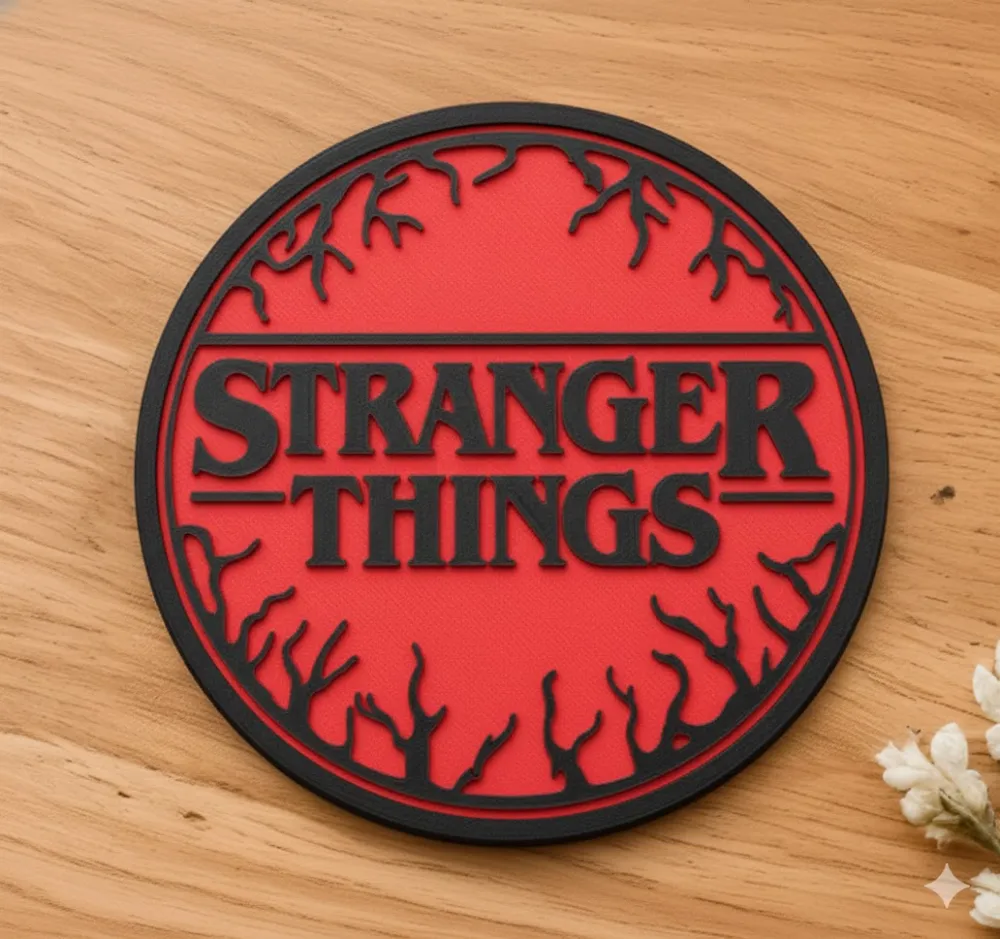 Cup Coaster - Stranger Things - Free 3D Print Model - MakerWorld