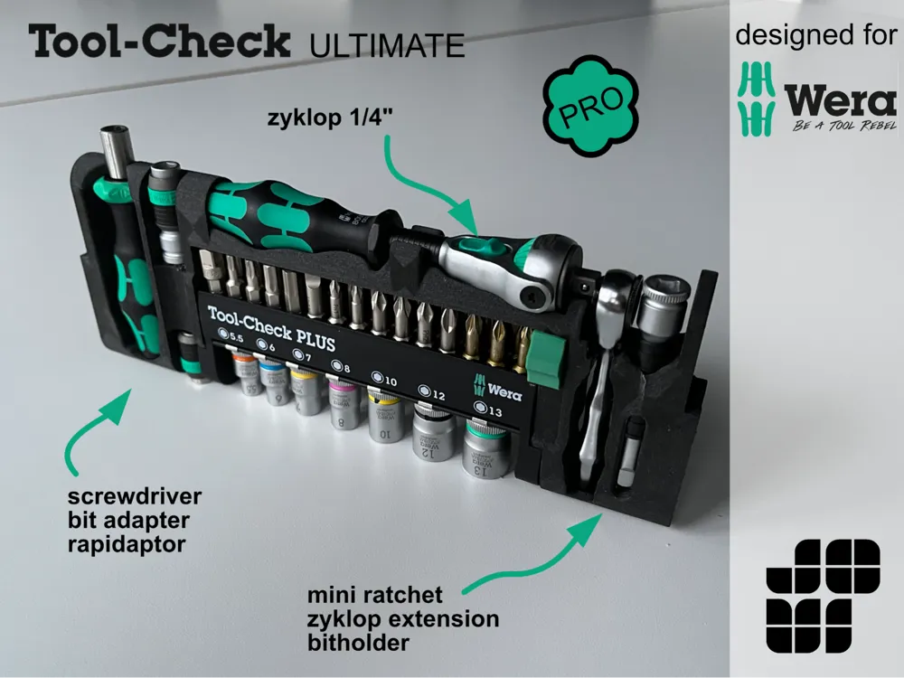 Wera Toolcheck ULTIMATE PRO (Zyklop Speed 1/4") - Free 3D Print Model ...