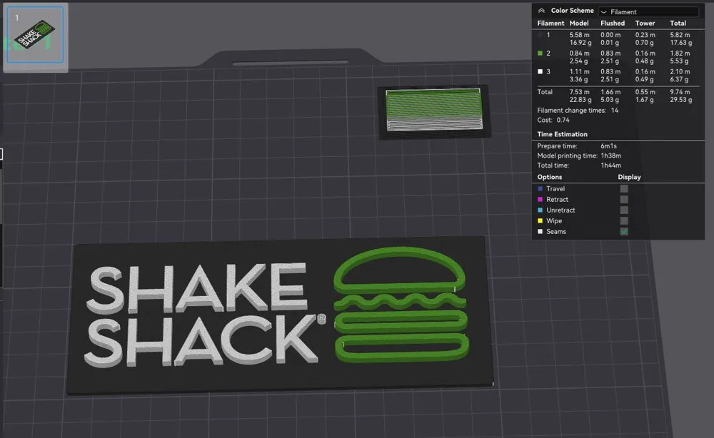 SHAKE SHACK Burger LOGO by Admin3D - MakerWorld