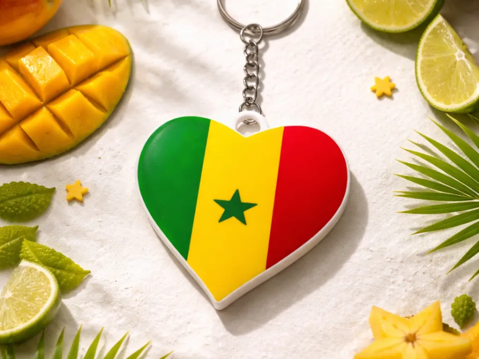 senegal heart keychain - Free 3D Print Model - MakerWorld