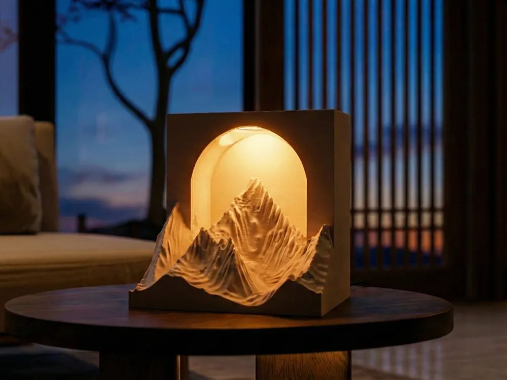 Mountain Light Lamp - Free 3D Print Model - MakerWorld