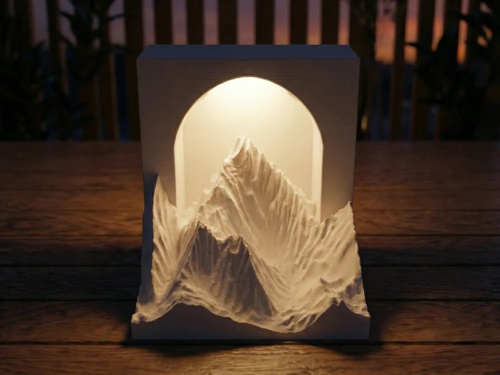 Mountain Light Lamp - Free 3D Print Model - MakerWorld