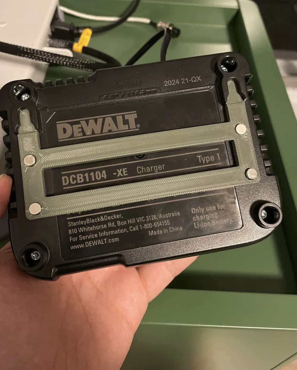 DeWalt DCB1104-XE Battery Charger Magnet Mount by Cameron MakerWorld ...