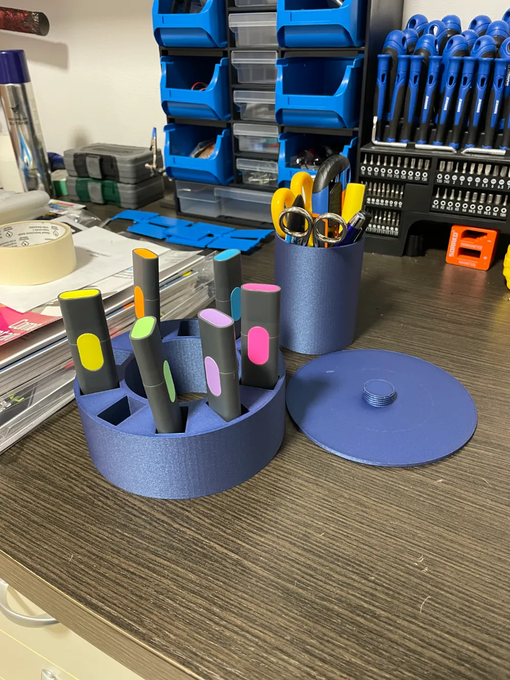 Rotary Highlighters Desk Holder by EFFEG studio - MakerWorld