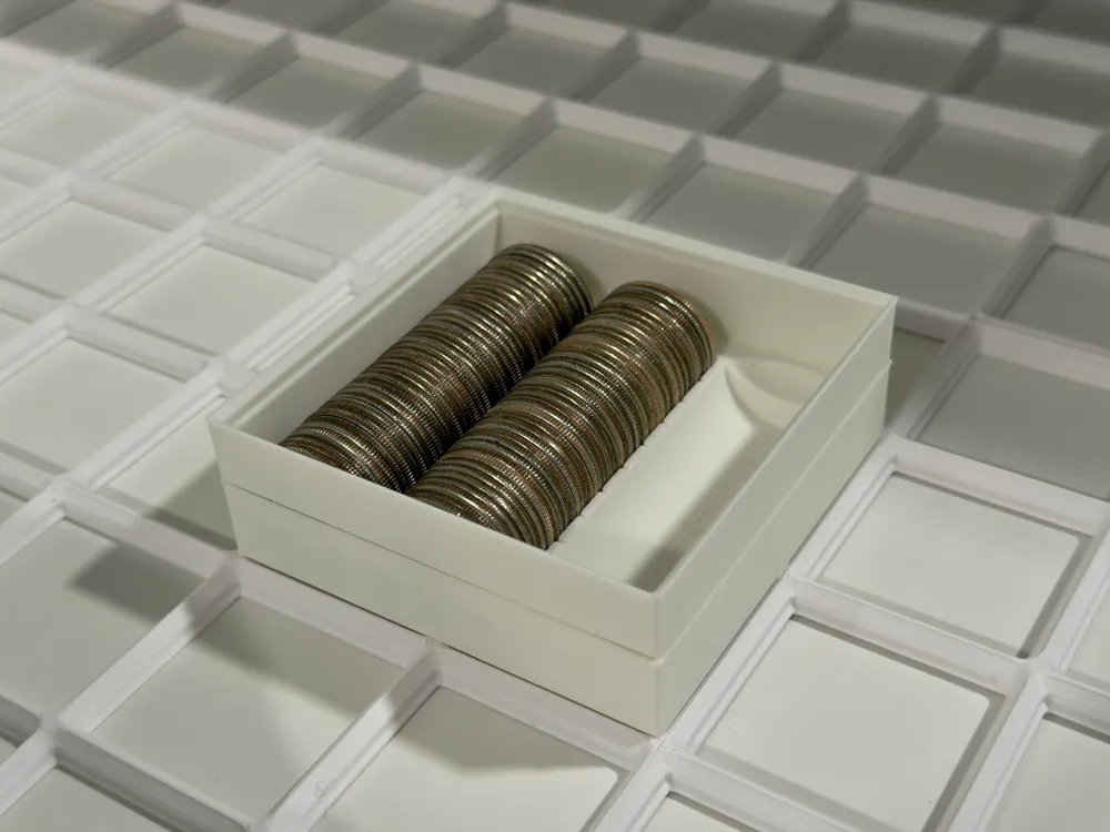 US Dollar Quarter Coin Holder_2x2 Gridfinity - Free 3D Print Model ...