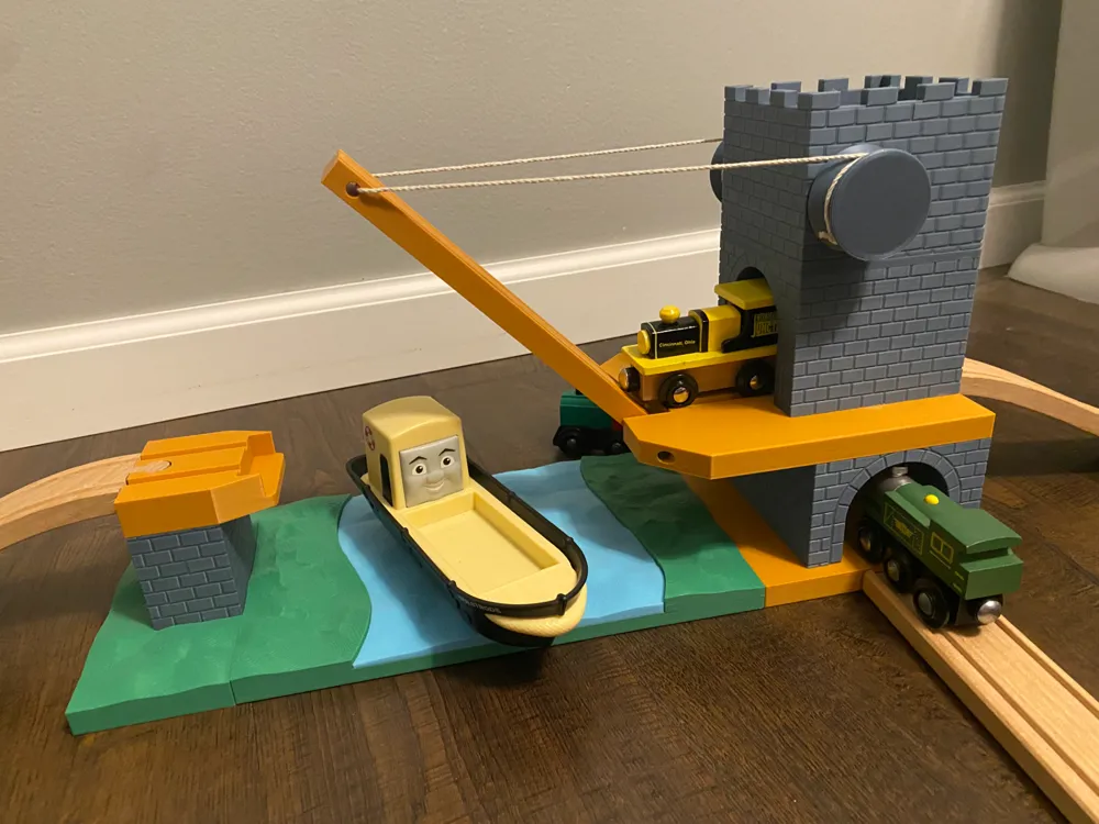 Wood Train Castle Drawbridge Brio, Ikea, etc by kyle_k MakerWorld ...