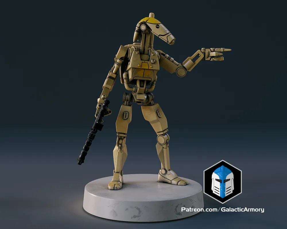 Battle Droid Figurine - Officer by Galactic Armory - MakerWorld