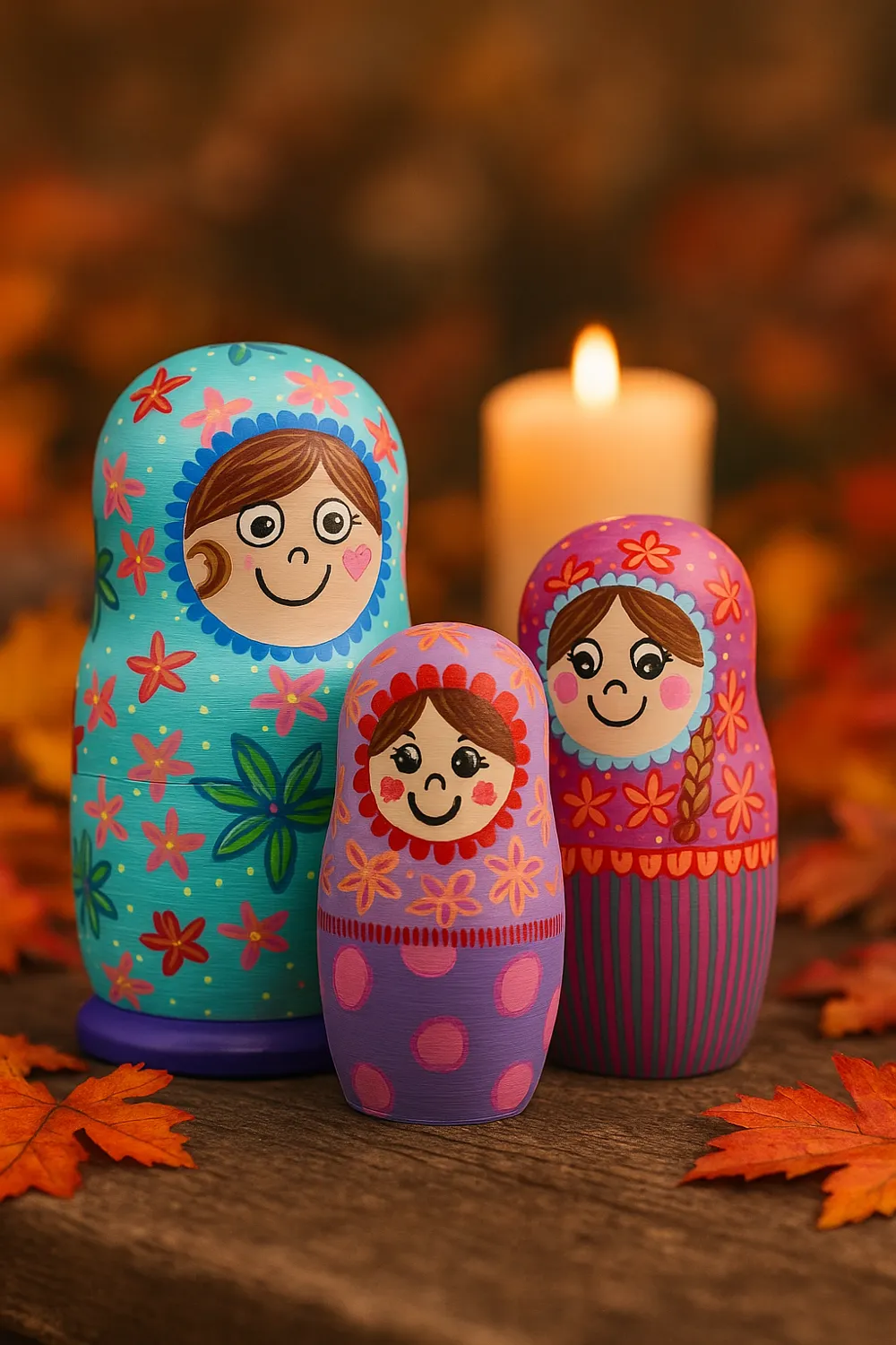 Matryoshka Figures 3-piece Set for Painting - Free 3D Print Model ...