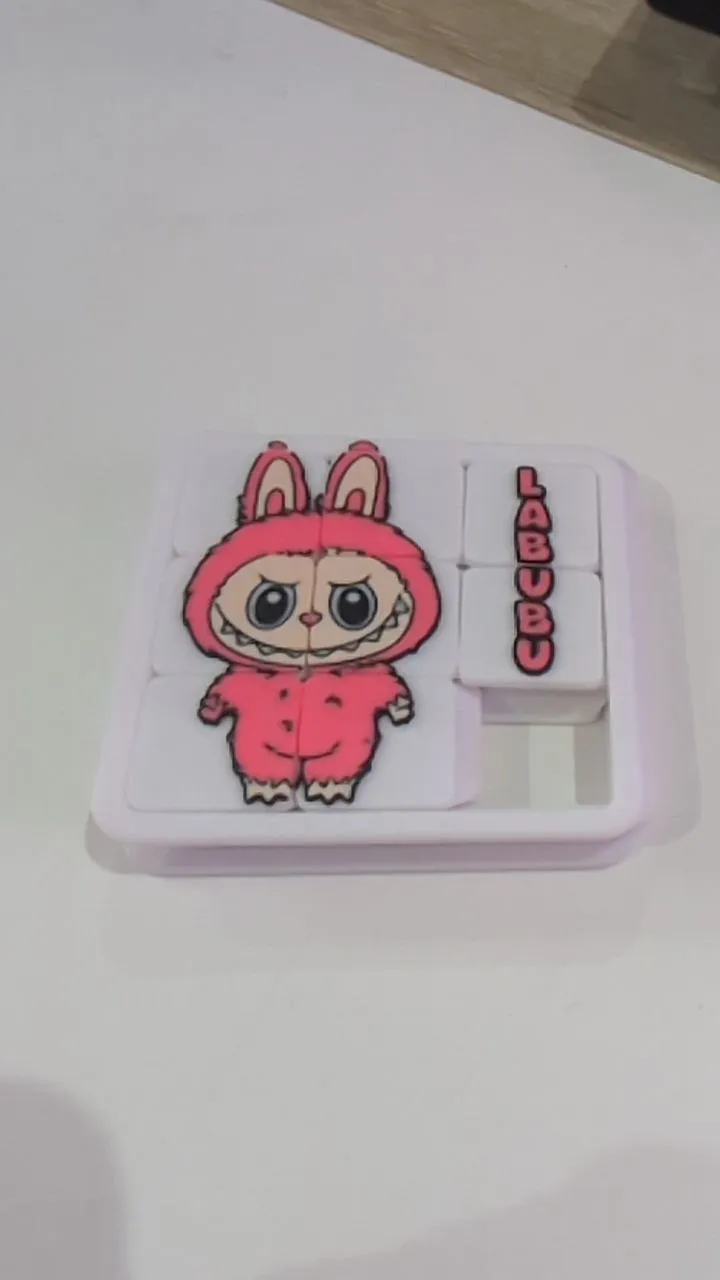 Labubu sliding puzzle by Jay Dean MakerWorld: Download Free 3D Models