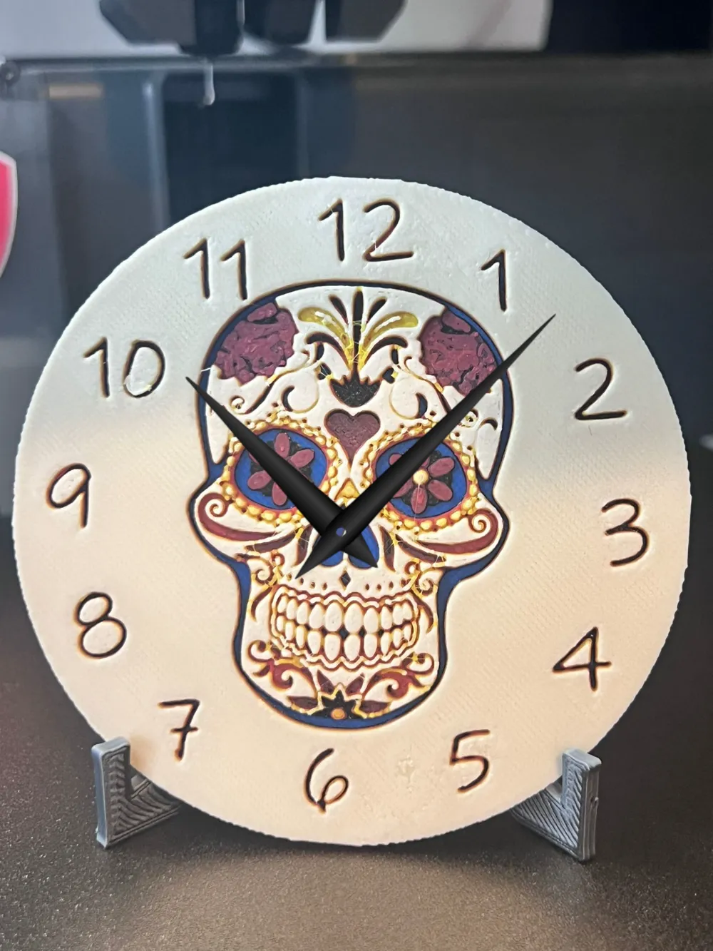 mexico skull hueforge clock face by Fatalchaos25 - MakerWorld