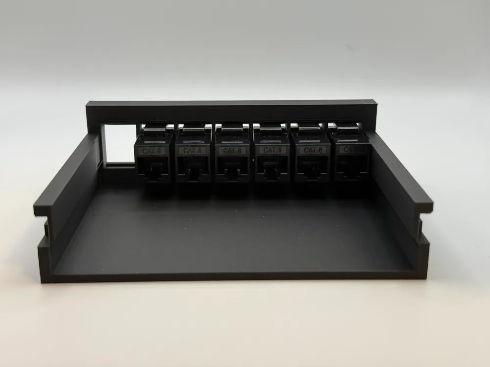 RackMod 1U Slide Module with Seven Keystone Jacks - Free 3D Print Model ...