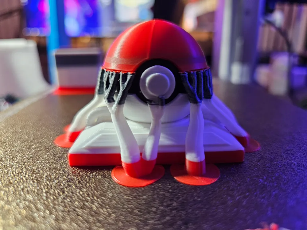 Pokémon ball with simple sci-fi base by cyberjo50 - MakerWorld
